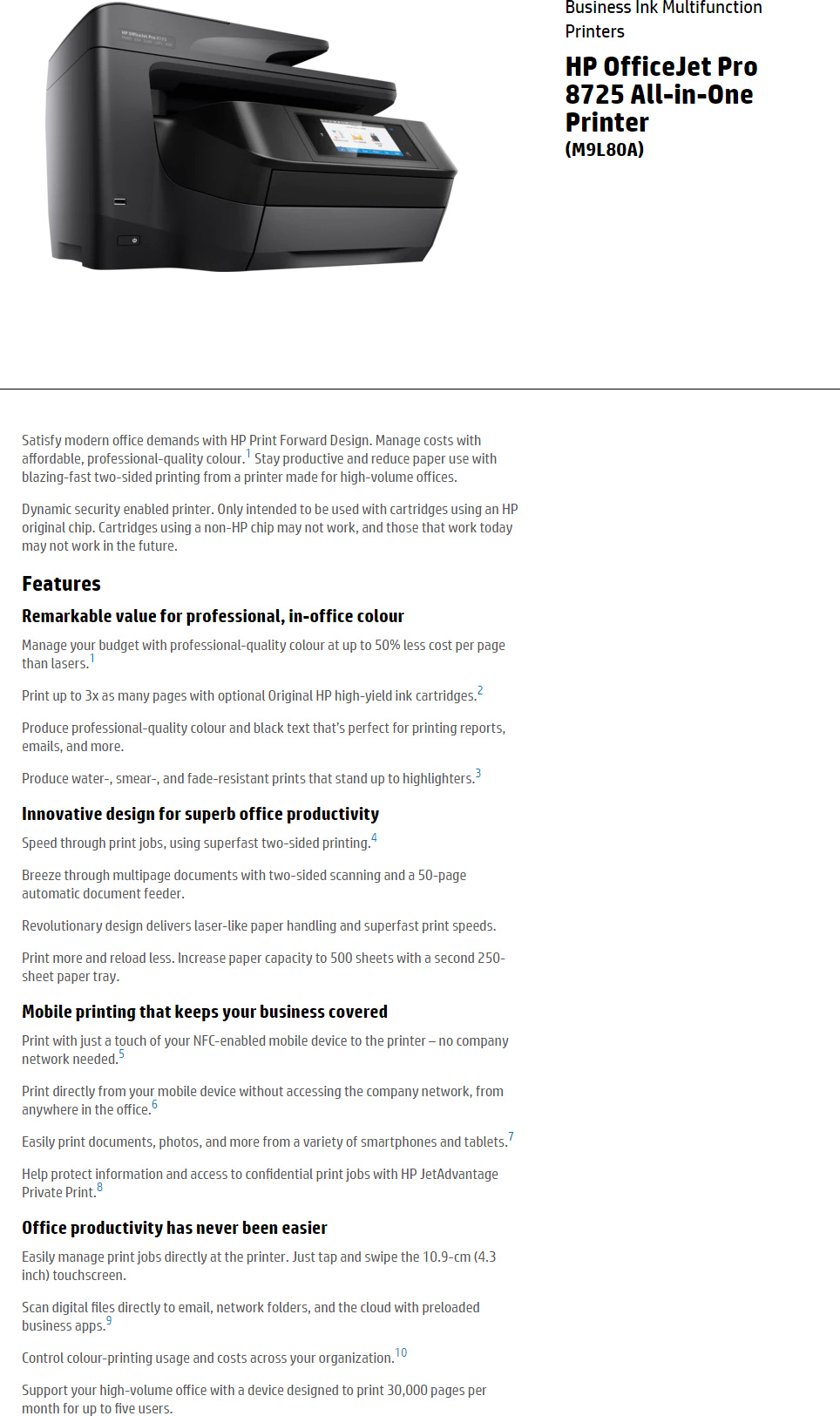 Multifunktsionaalne printer HP OfficeJet Pro 8725, tindiprinter ...